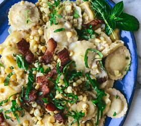 Bacon and Corn Ravioli in a Creamy Sauce | Foodtalk