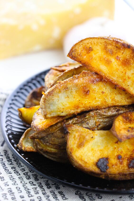 Baked Garlic Parmesan Potato Wedges Recipe Foodtalk