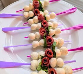 Bocconcini & Salami Rose Skewers | Foodtalk