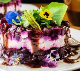 Beet Napoleons With Garlicky Balsamic Vinaigrette | Foodtalk