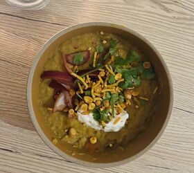 Red Lentil Dhal With Coconut Milk, Pickled Red Onion & Bombay Mix ...