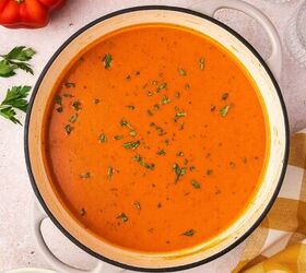 Easy Creamy Roasted Red Pepper Gouda Soup Recipe | Foodtalk